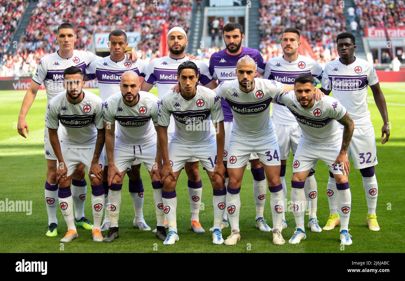 Act Fiorentina team during the Italian championship Serie A football ...