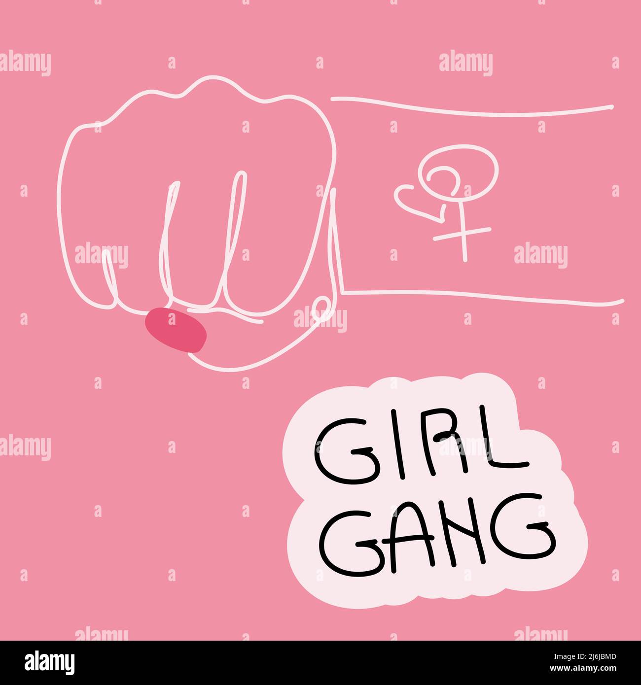 Girl Gang Logo Girl Gang Garage Embroidered Patch