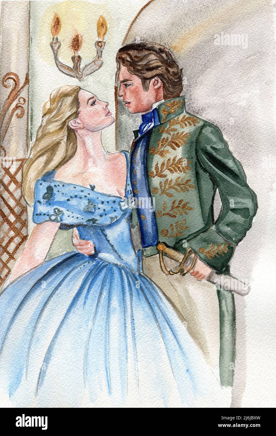 Cinderella And Prince Charming Dancing Silhouette