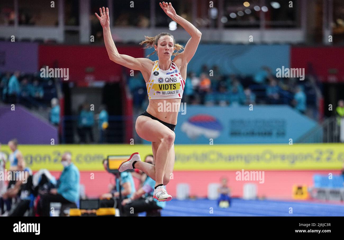Noor Vidts participating in the Belgrade 2022 World Indoor ...