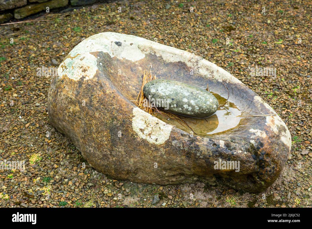 Quern stone neolithic hi-res stock photography and images - Alamy