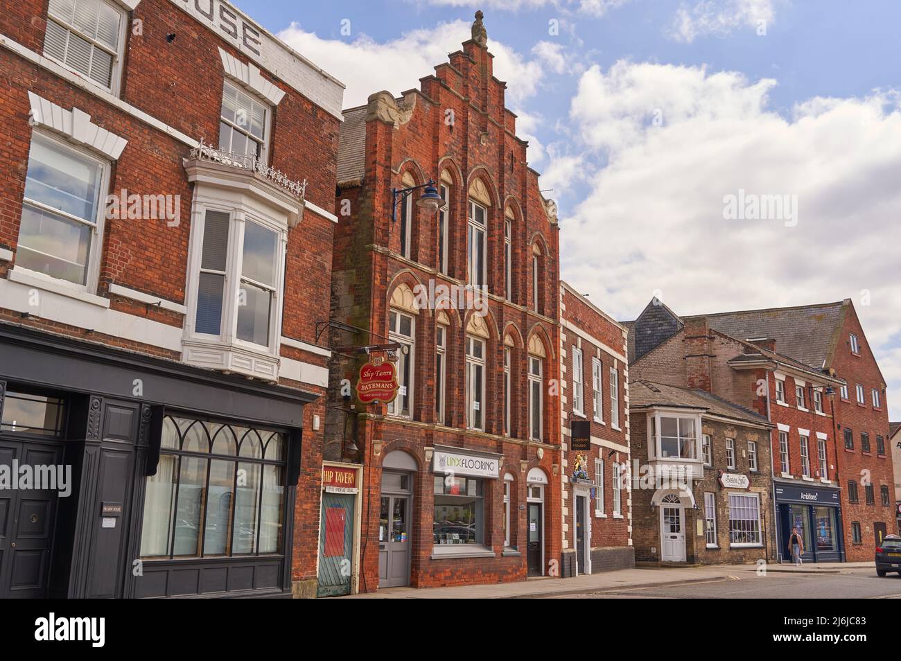 Old shop fronts in Boston, UK Stock Photo - Alamy