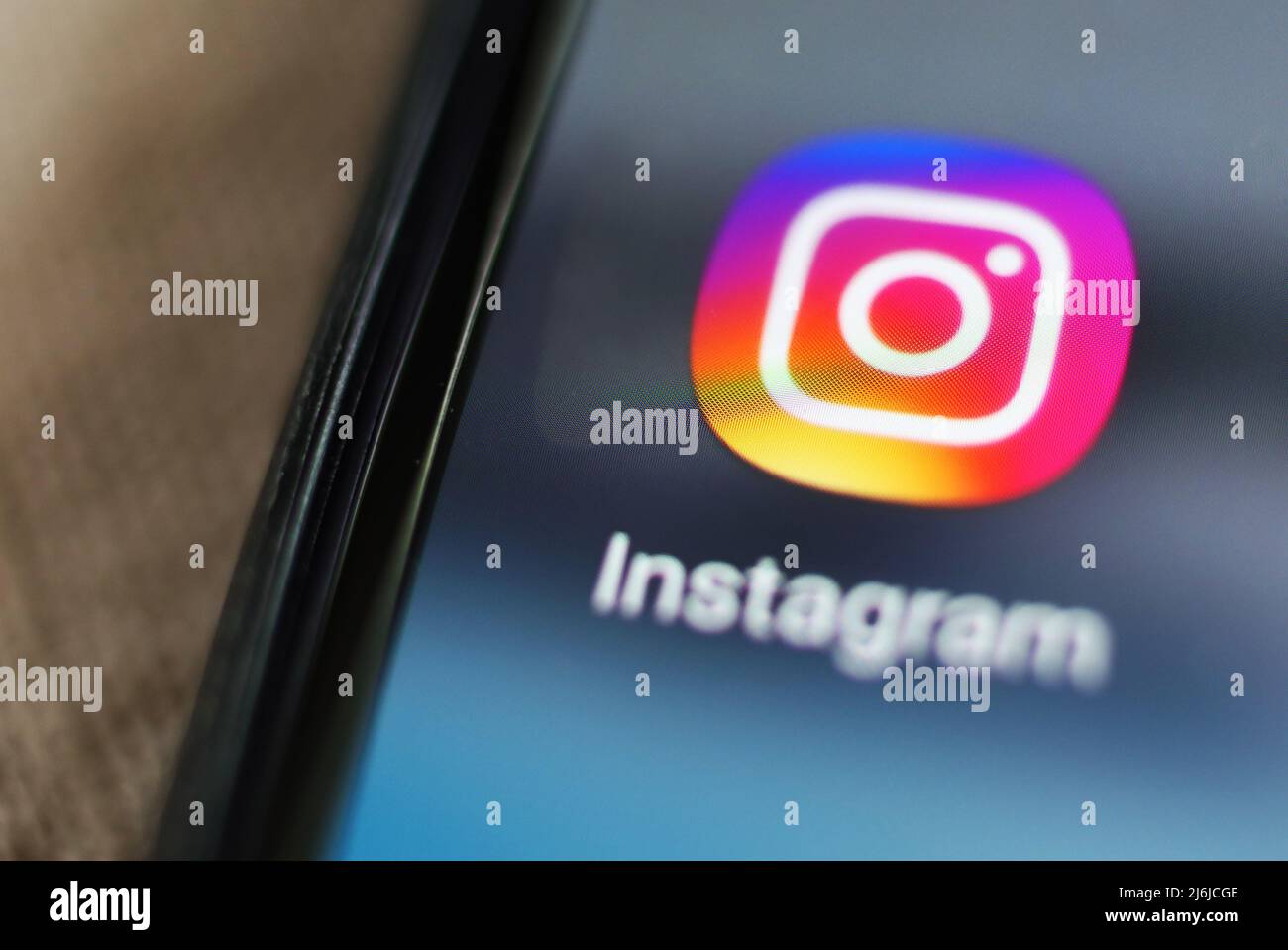 Different mobile applications in a mobile phone, here Instagram Stock ...