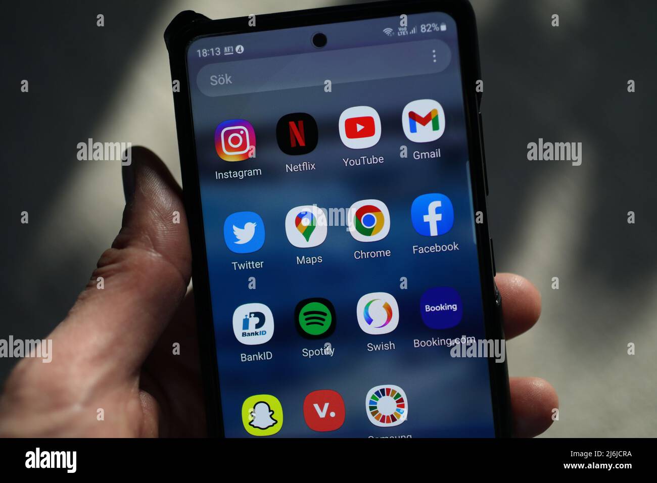 Different mobile applications in a mobile phone Stock Photo - Alamy