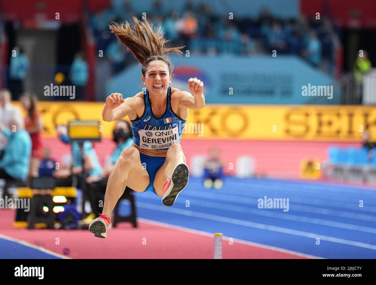 Sveva Gerevini participating in the Belgrade 2022 World Indoor ...