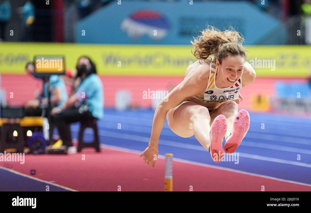 Noor Vidts participating in the Belgrade 2022 World Indoor ...