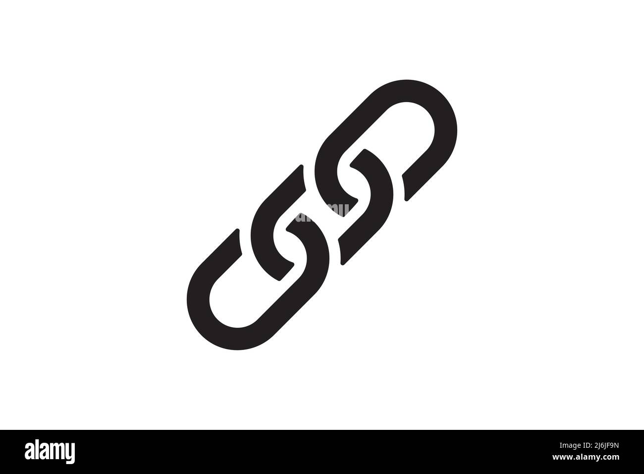 Chain link icon. Connection sign vector illustration. Linked interface ...
