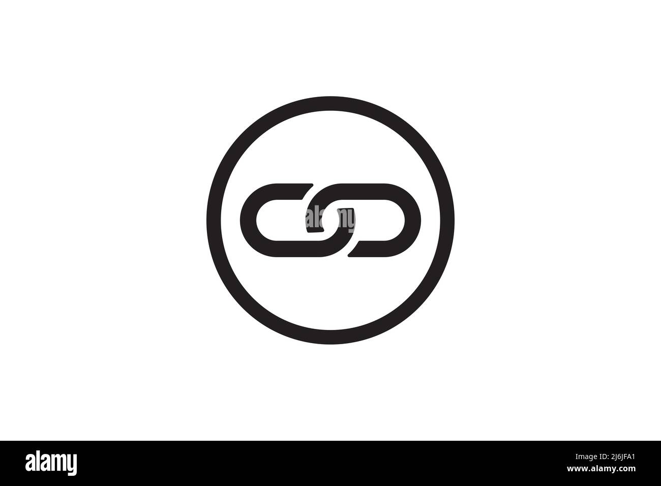 Chain link icon. Connection sign vector illustration. Linked interface ...