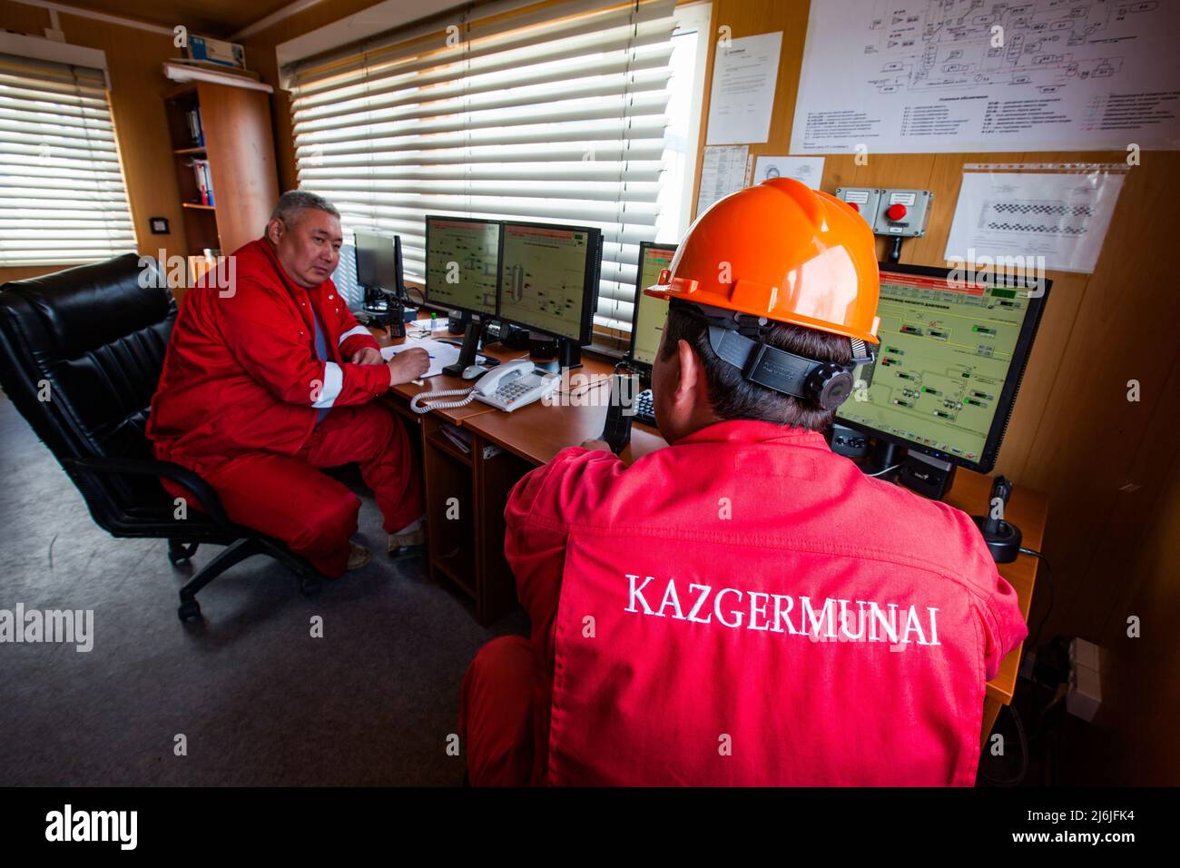 Kzylorda province,Kazakhstan - May 01, 2012: Oil refinery plant ...
