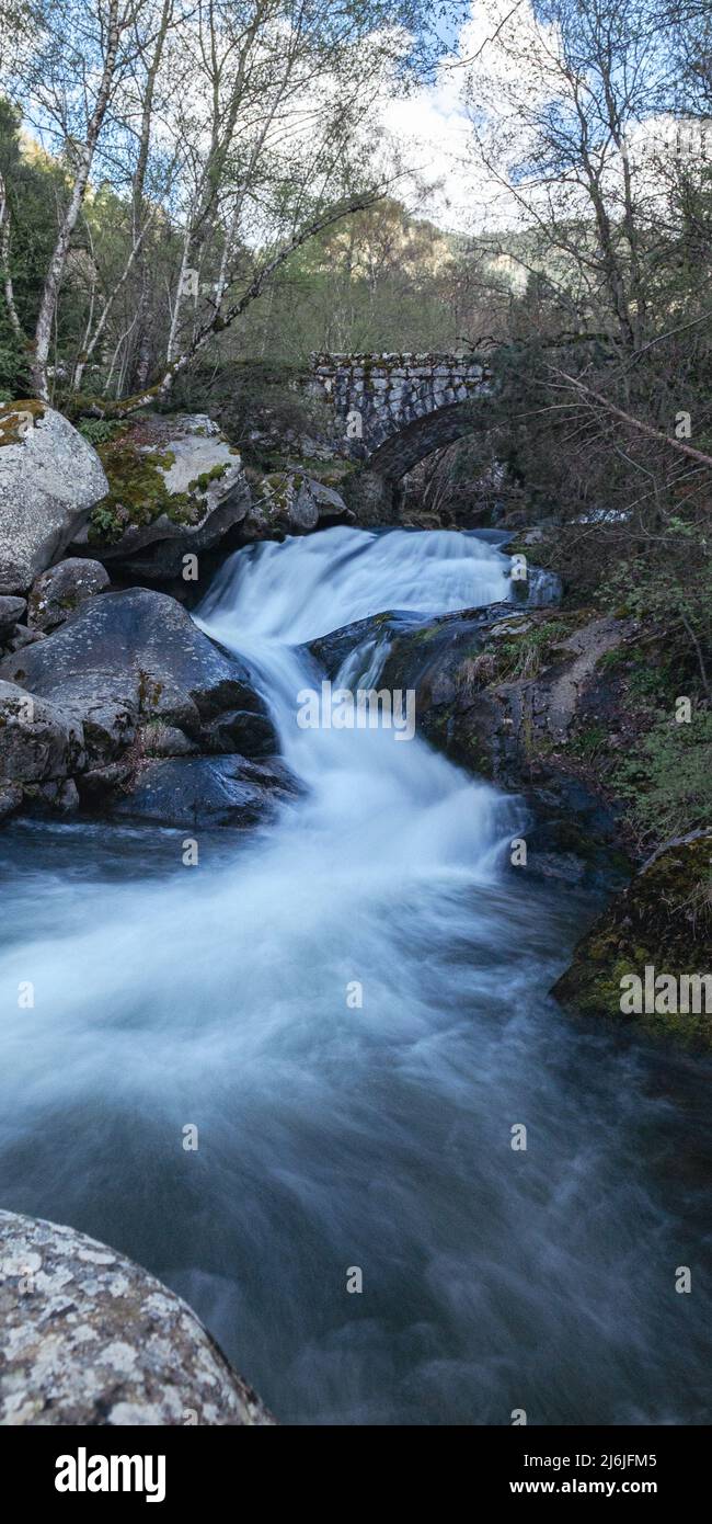 Waterfall at Madriu Perafita Claror Valley in Andorra,UNESCO world ...