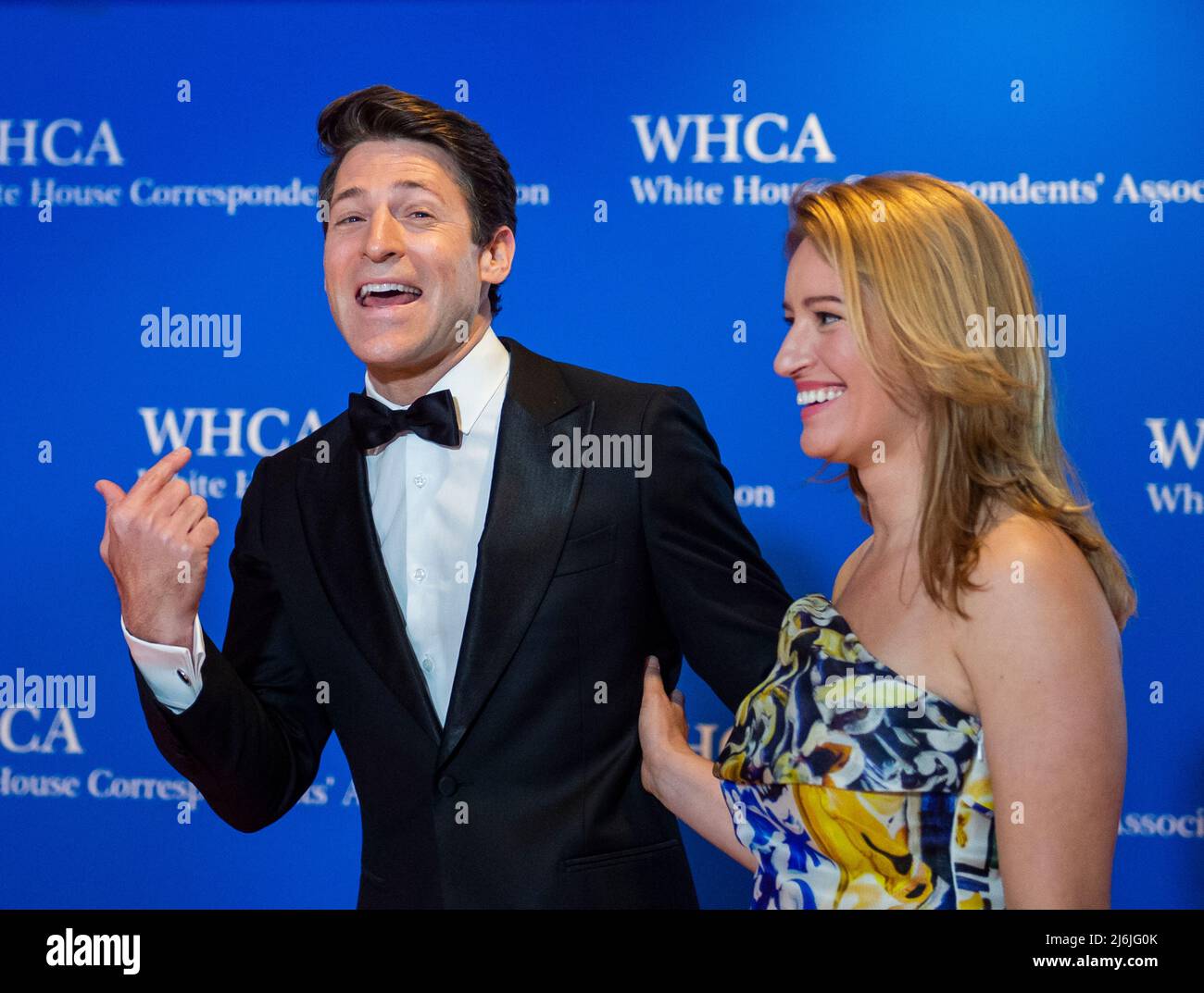 Tony Dokoupil and Katy Tur arrives for the 2022 White House ...