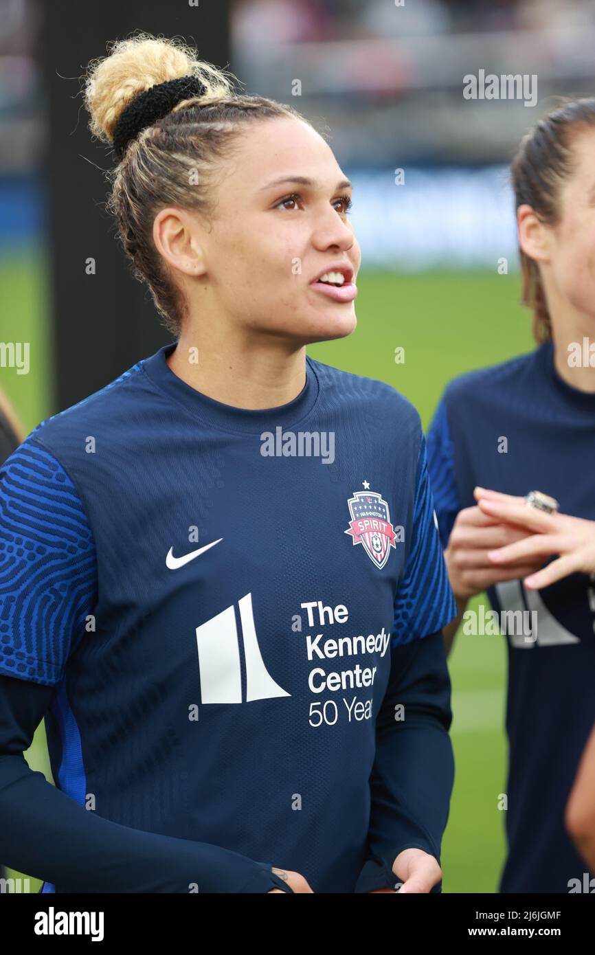 WASHINGTON, D.C. - MAY 1: Trinity Rodman pictured as the Washington ...