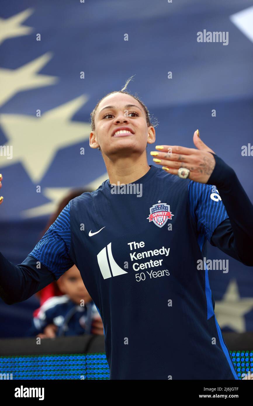 WASHINGTON, D.C. - MAY 1: Trinity Rodman pictured as the Washington ...