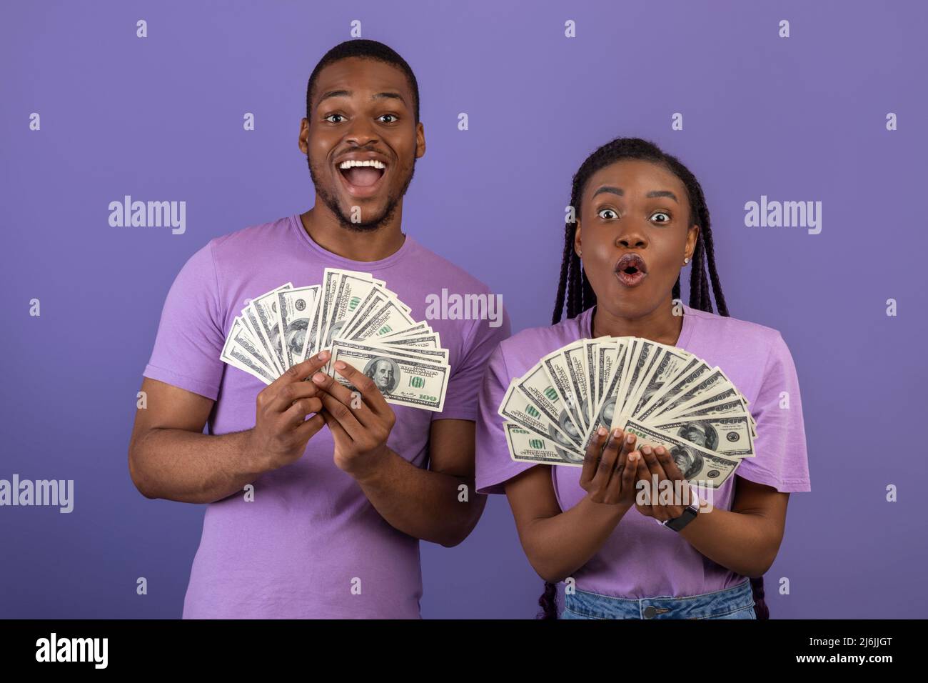 African American Couple Money