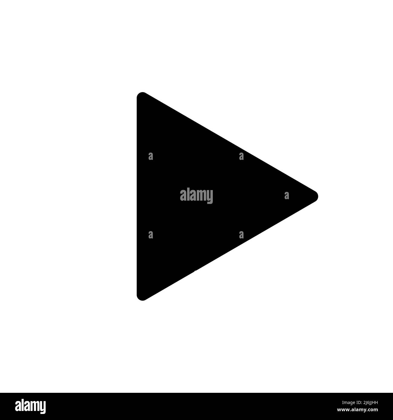 Playback icon on a white isolated background. Black play symbol. Vector ...