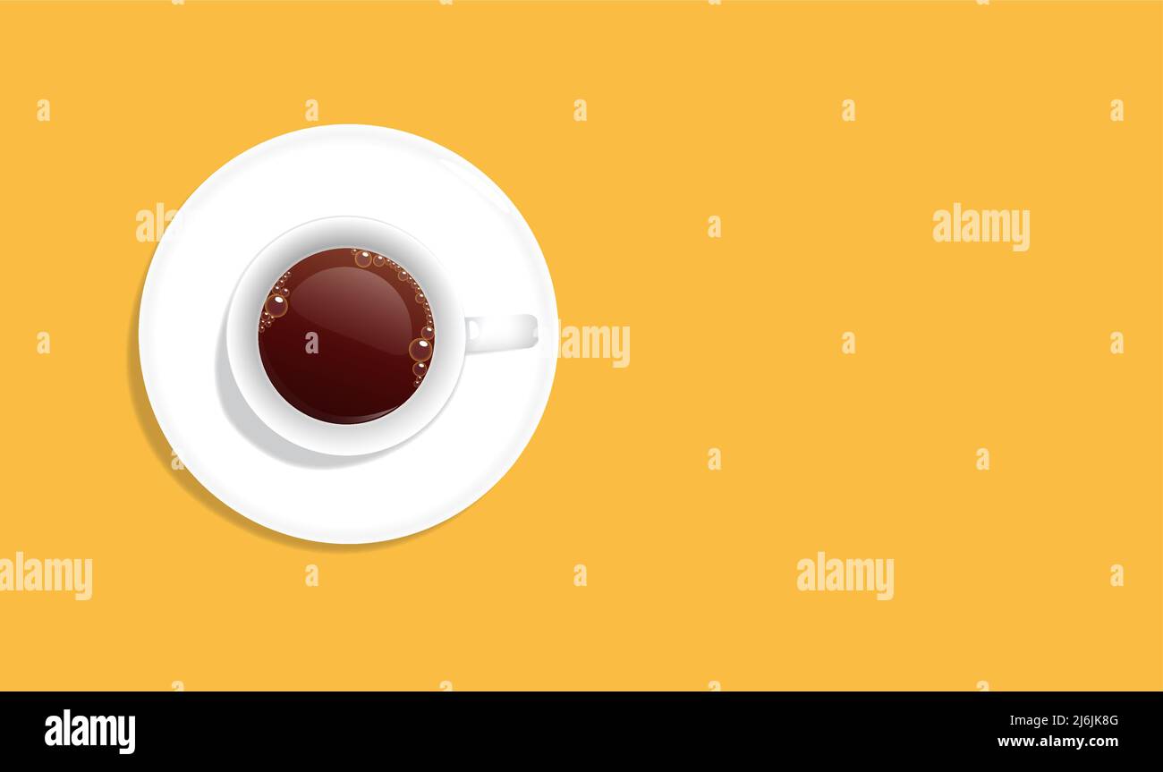 Cup of coffee top view Stock Vector Images - Alamy