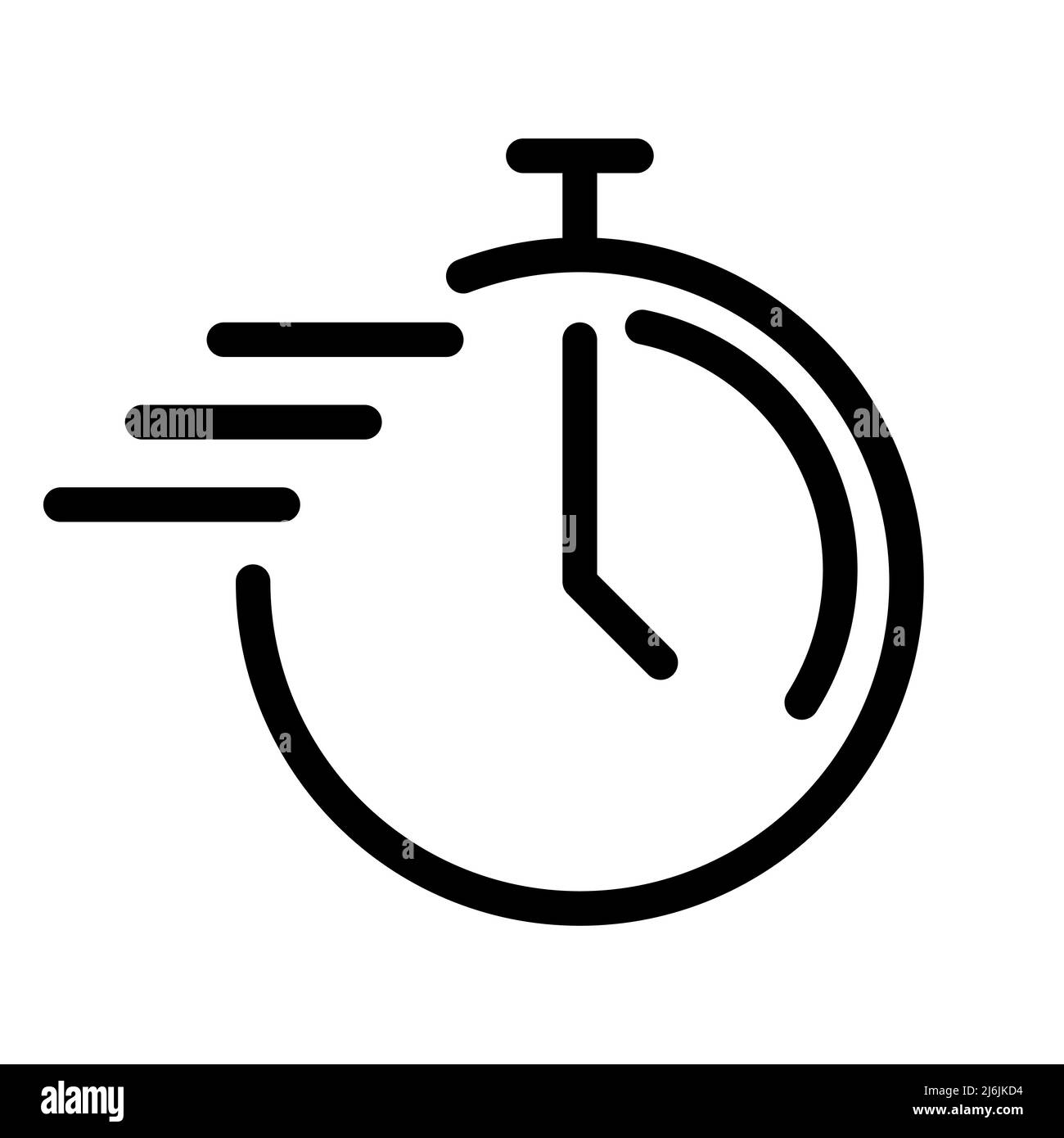 Speed timer line icon. Vector illustration isolated on white background ...