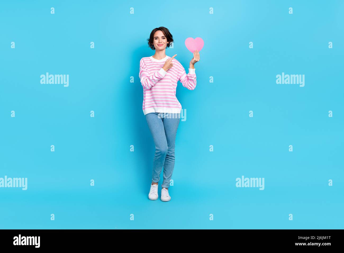 Full size photo of kind positive girl activist promoting health care ...
