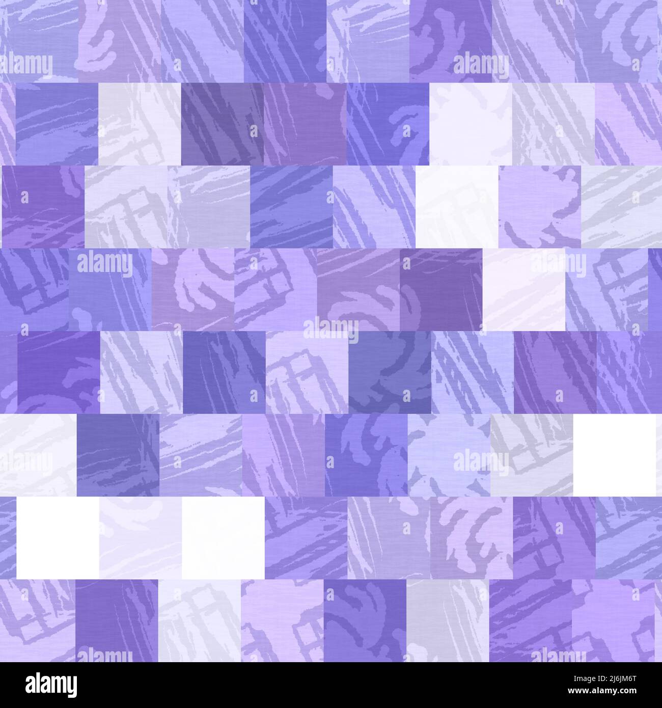 Random patchwork purple mosaic pixel grid seamless pattern. Modern ...