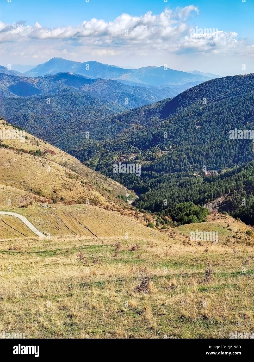 Landscape of the Ligurian Alps near Mount Saccarello on the border ...