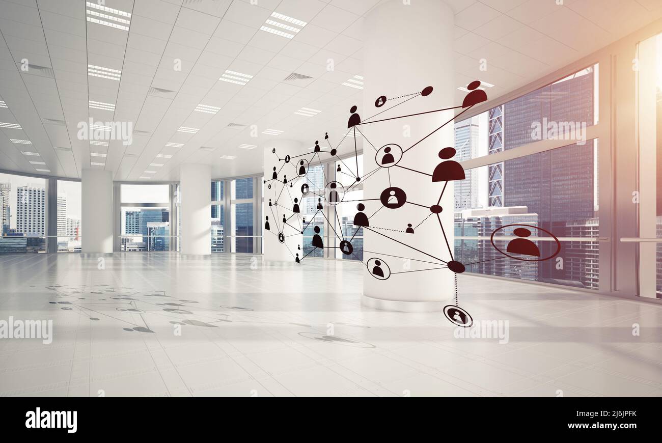 Networking and wireless connection as concept for effective modern ...