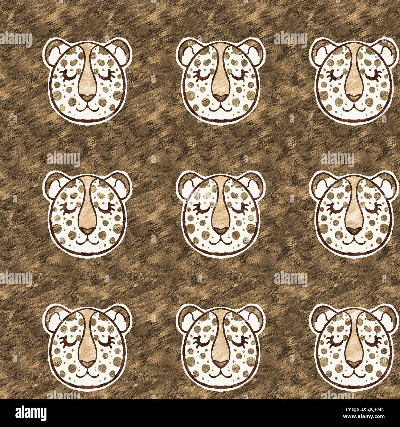 Cute safari wild leopard animal pattern for babies room decor. Seamless ...