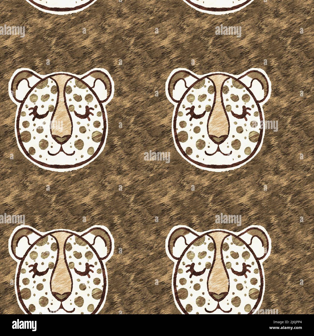 Cute safari wild leopard animal pattern for babies room decor. Seamless ...