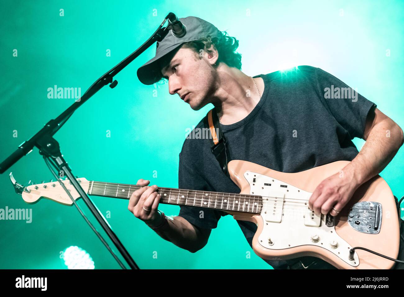 Sheffield, UK, 1st May, 2022. `the band Squid performs at the Octagan ...