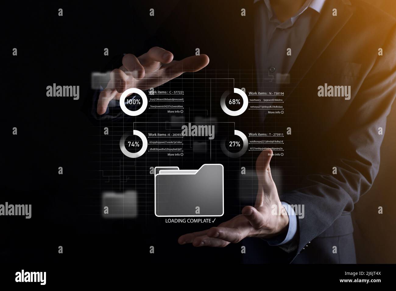 Business Developer Hand Using Board Framework On Virtual Modern