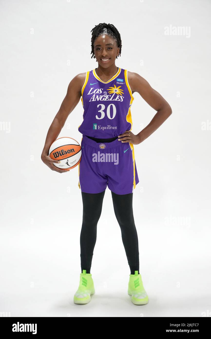 Los Angeles Sparks forward Nneka Ogwumike (30) poses during media day ...