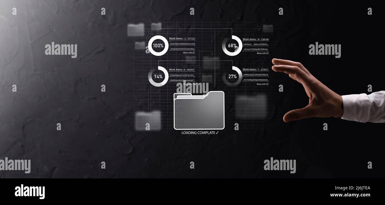 Business developer hand using board framework on virtual modern ...