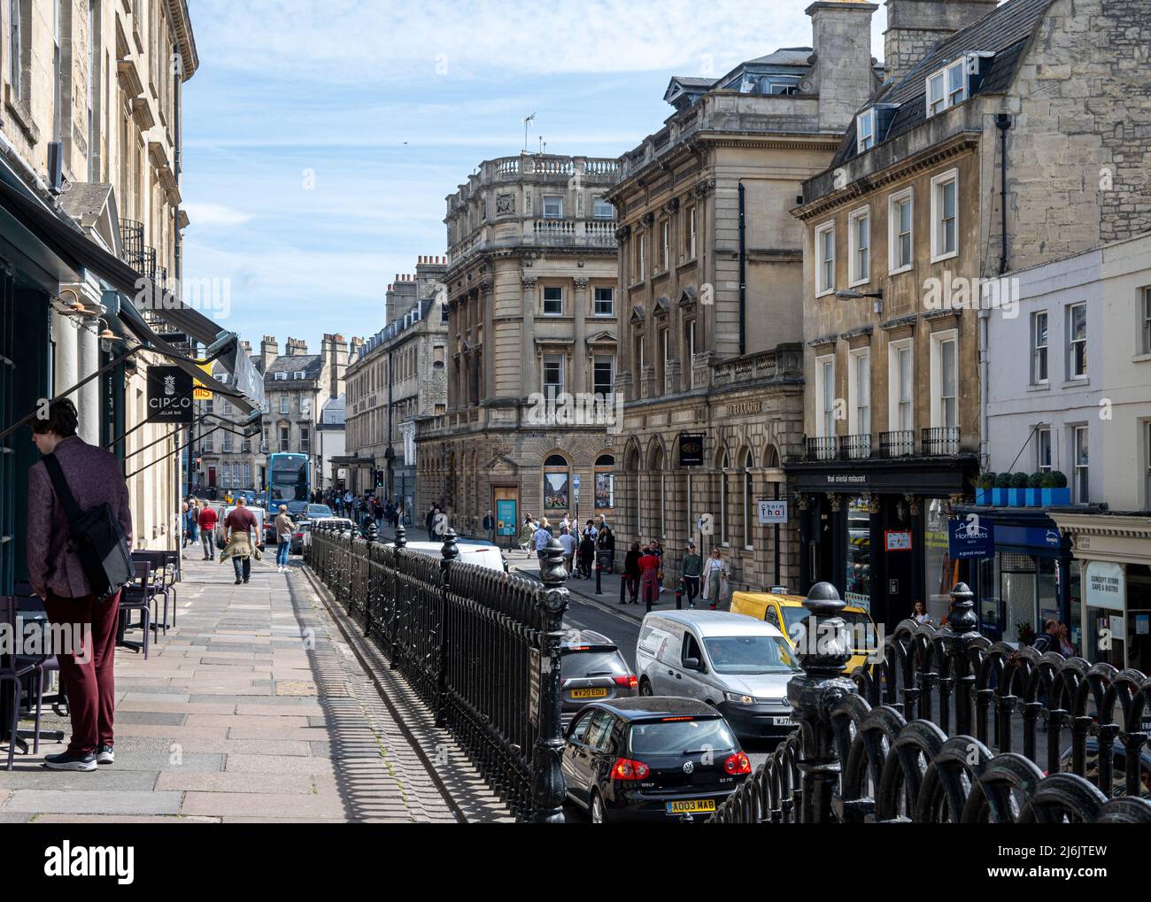 A view along George Street (the A4), Bath, England Stock Photo - Alamy