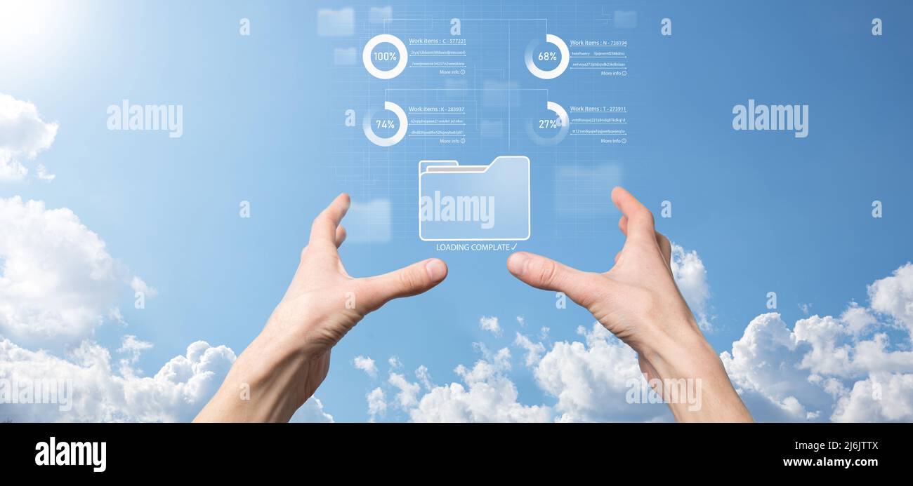 Business developer hand using board framework on virtual modern ...