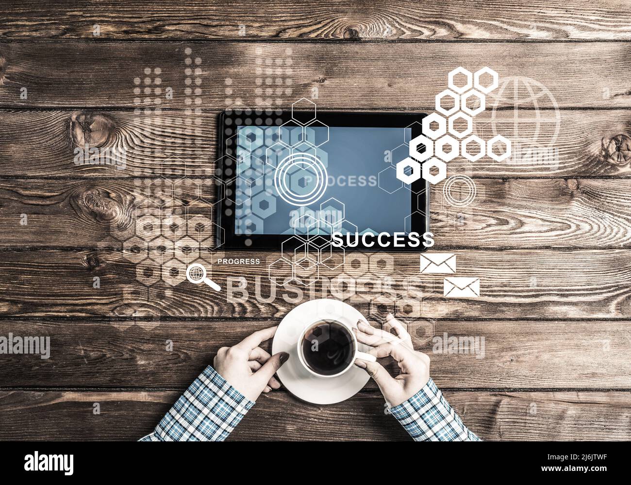 Concept of social communication and networking with media user ...