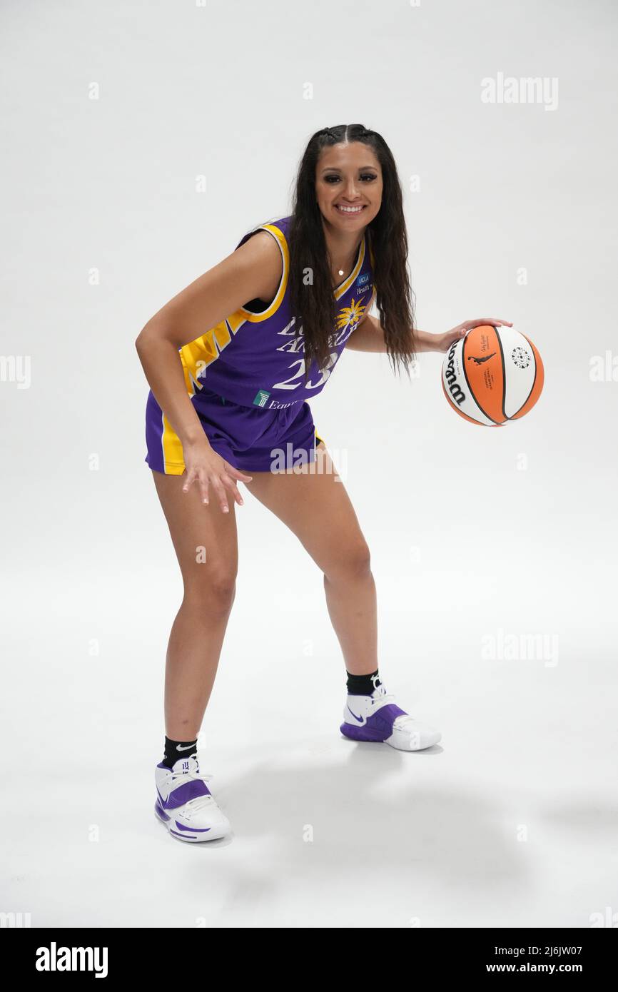 Los Angeles Sparks guard Lexi Gordon (23) poses during media day ...