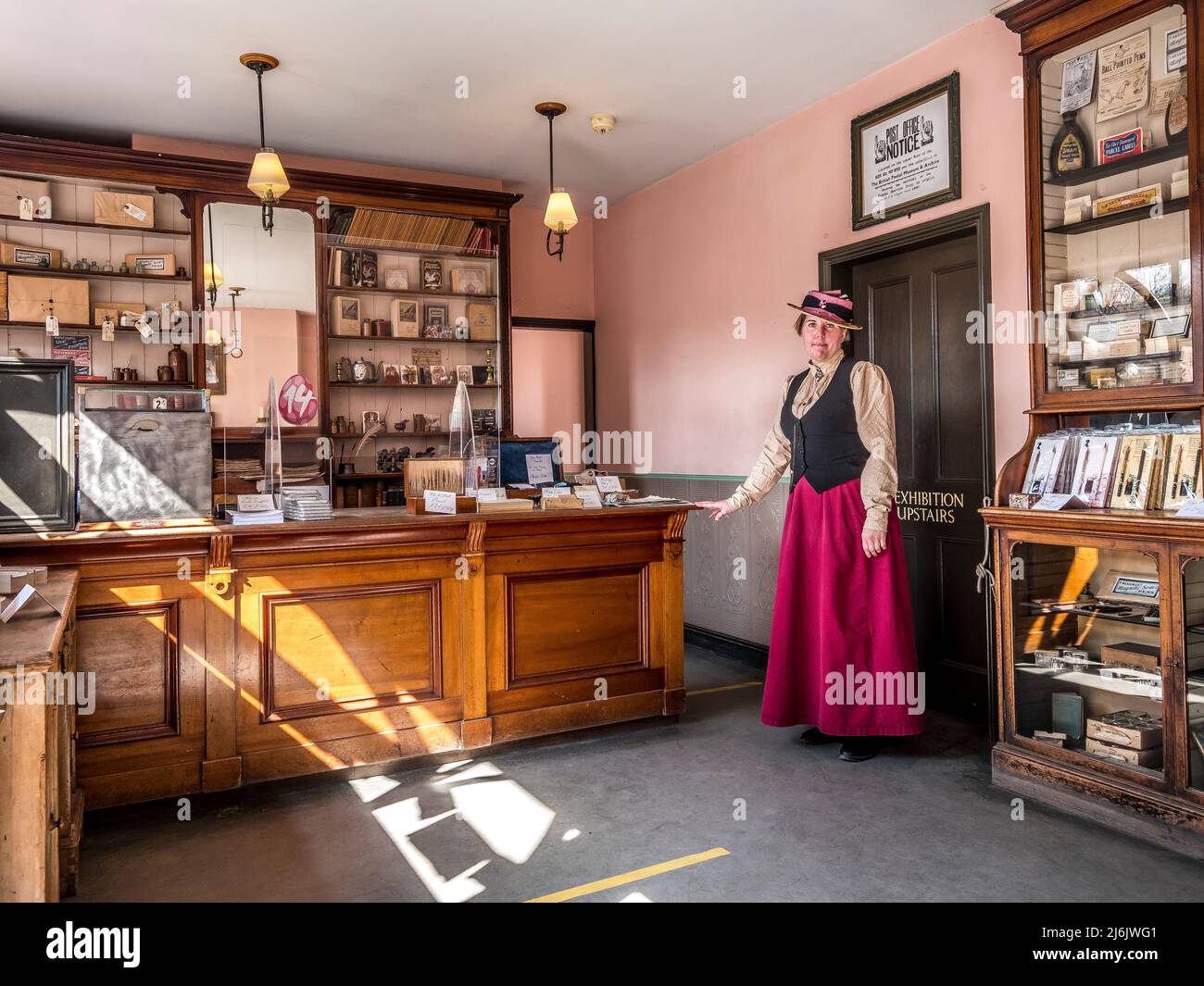 The image is of the Blist Hill Victorian Town Post Office and lady Post ...