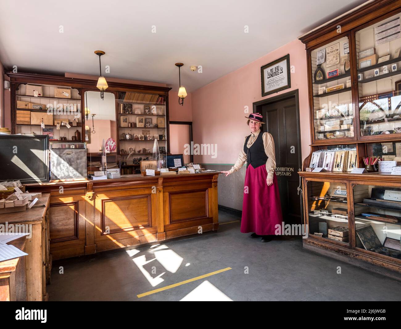 The image is of the Blist Hill Victorian Town Post Office and lady Post ...
