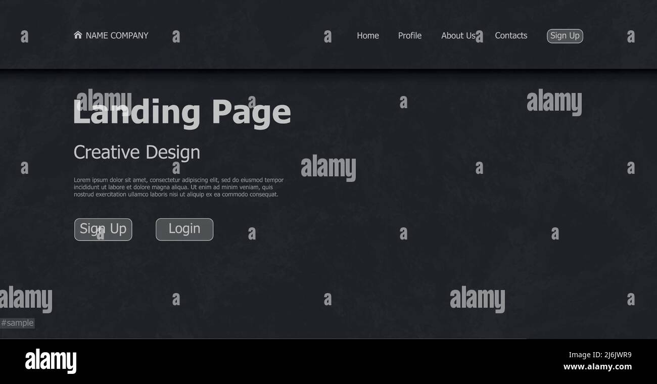 Dark web landing page template digital website landing page design ...