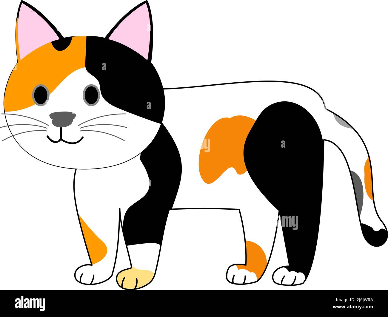 Calico portrait Stock Vector Images - Alamy