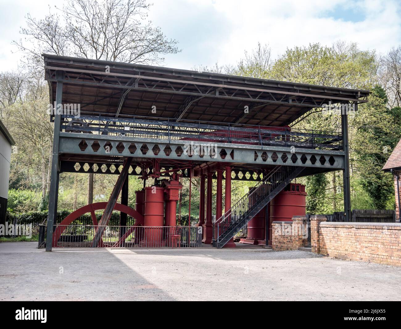 The image is of steam driven blowing engines that were used to provide ...