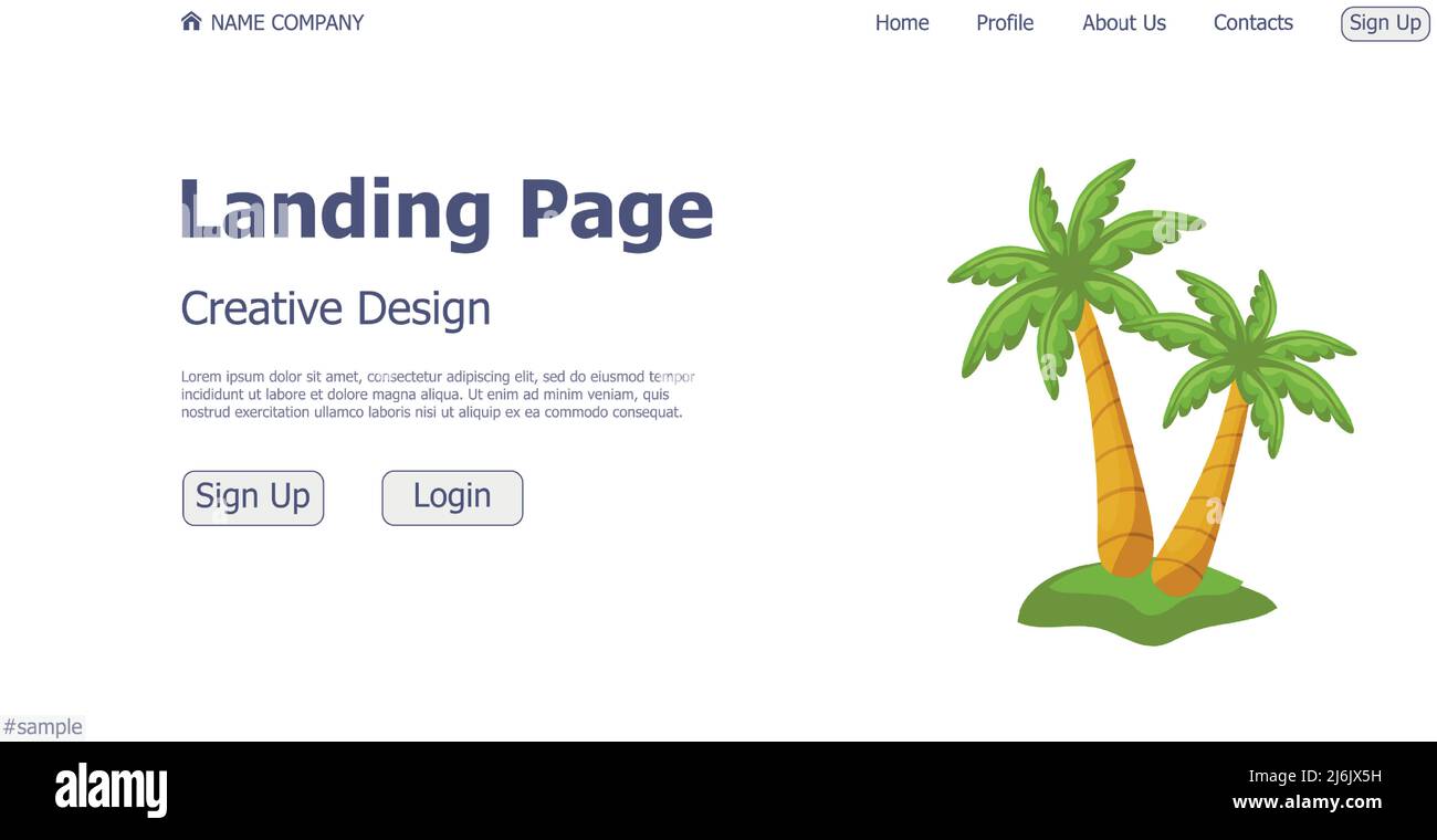 Vacation travel landing page website design concept - Vector ...