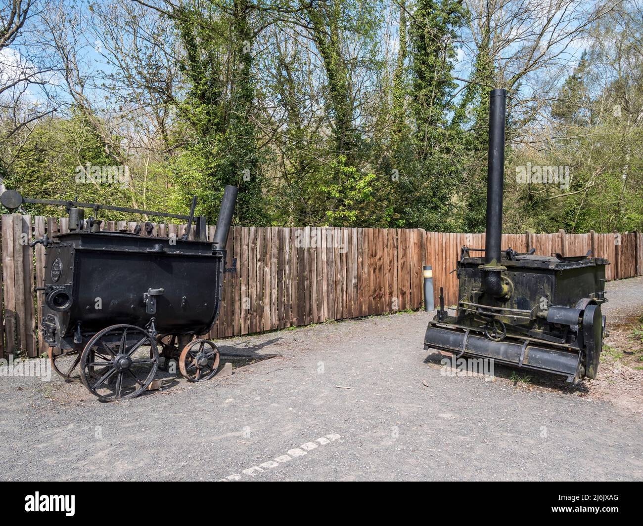 The image is of abandoned road making machinery at Blist Hill Victorian ...