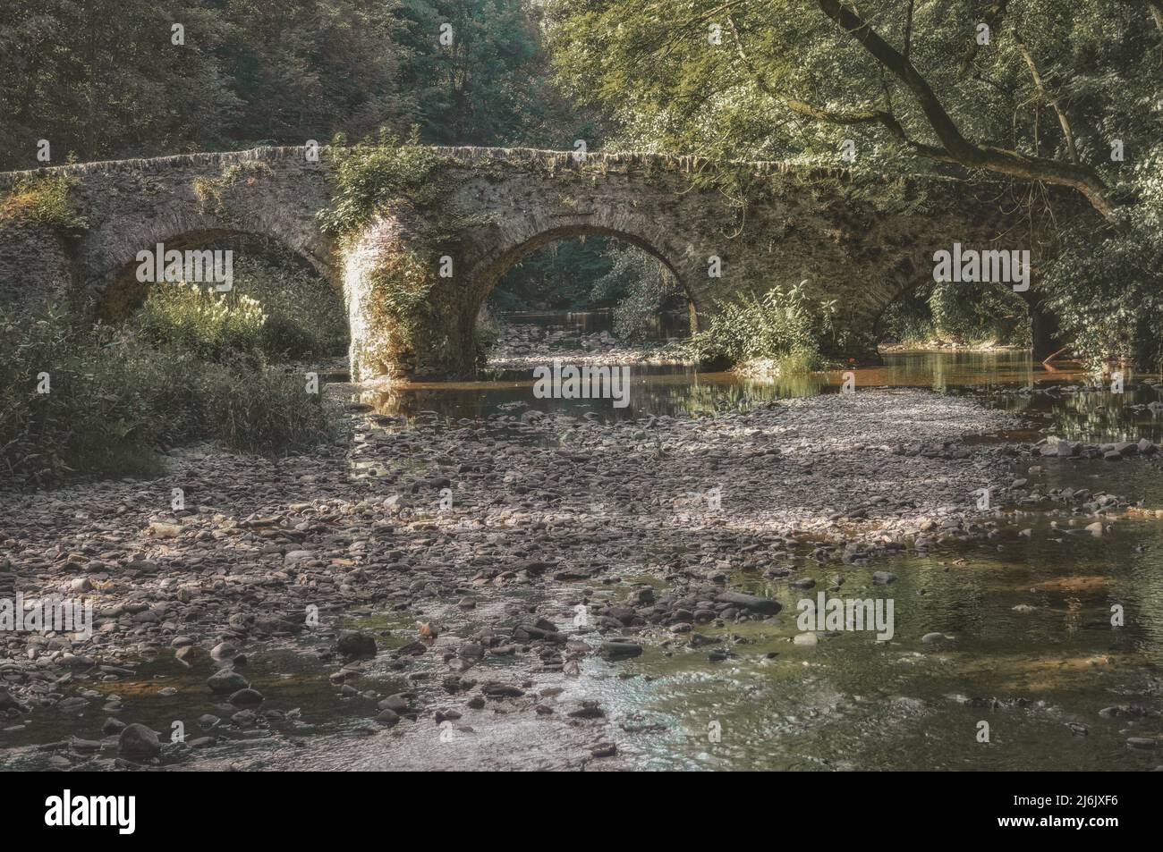 famous historic Nister Bridge,Westerwald,Germany Stock Photo - Alamy