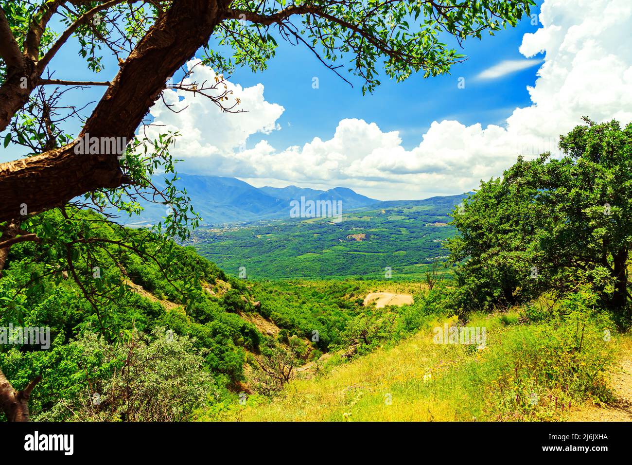 Magnificent mountain view landscape from the top of the mountain hi-res ...