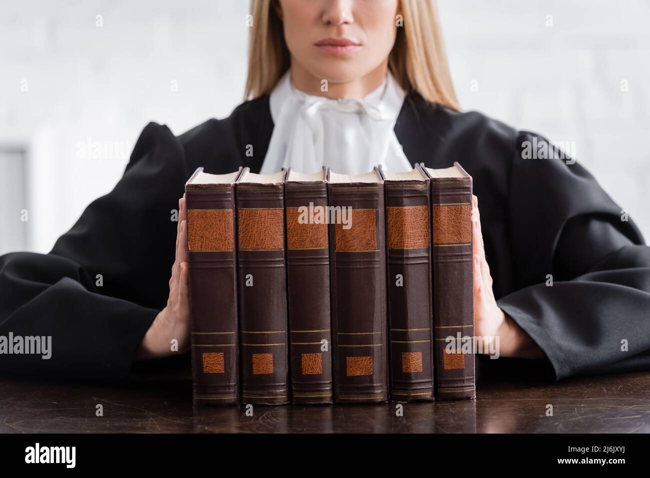 partial view of prosecutor new row of books Stock Photo - Alamy