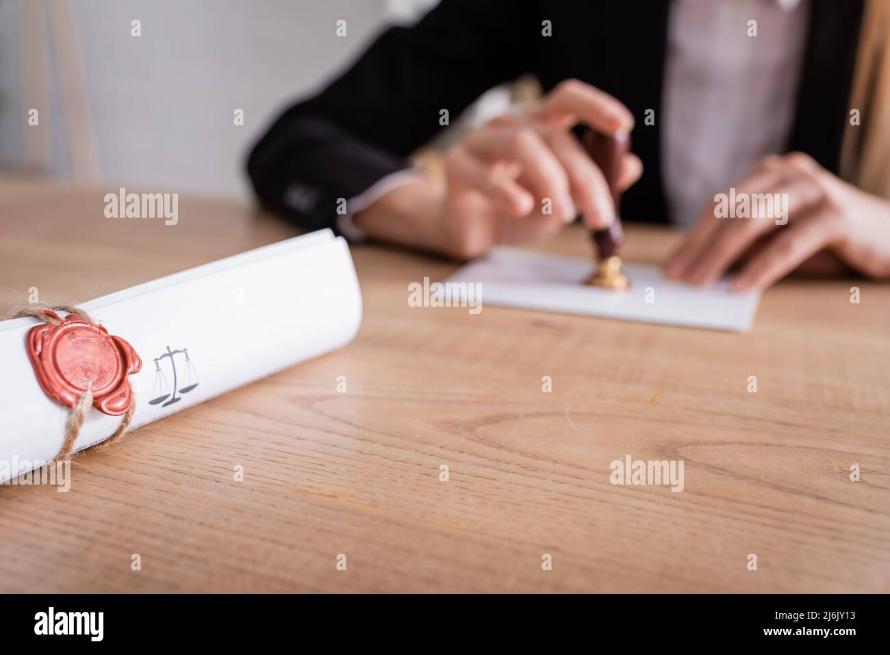 Wax notary seal on document hi-res stock photography and images - Alamy