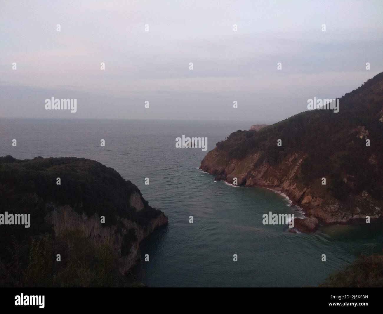 Pechon viewpoint from where you can see the Nansa estuary, in Cantabria ...