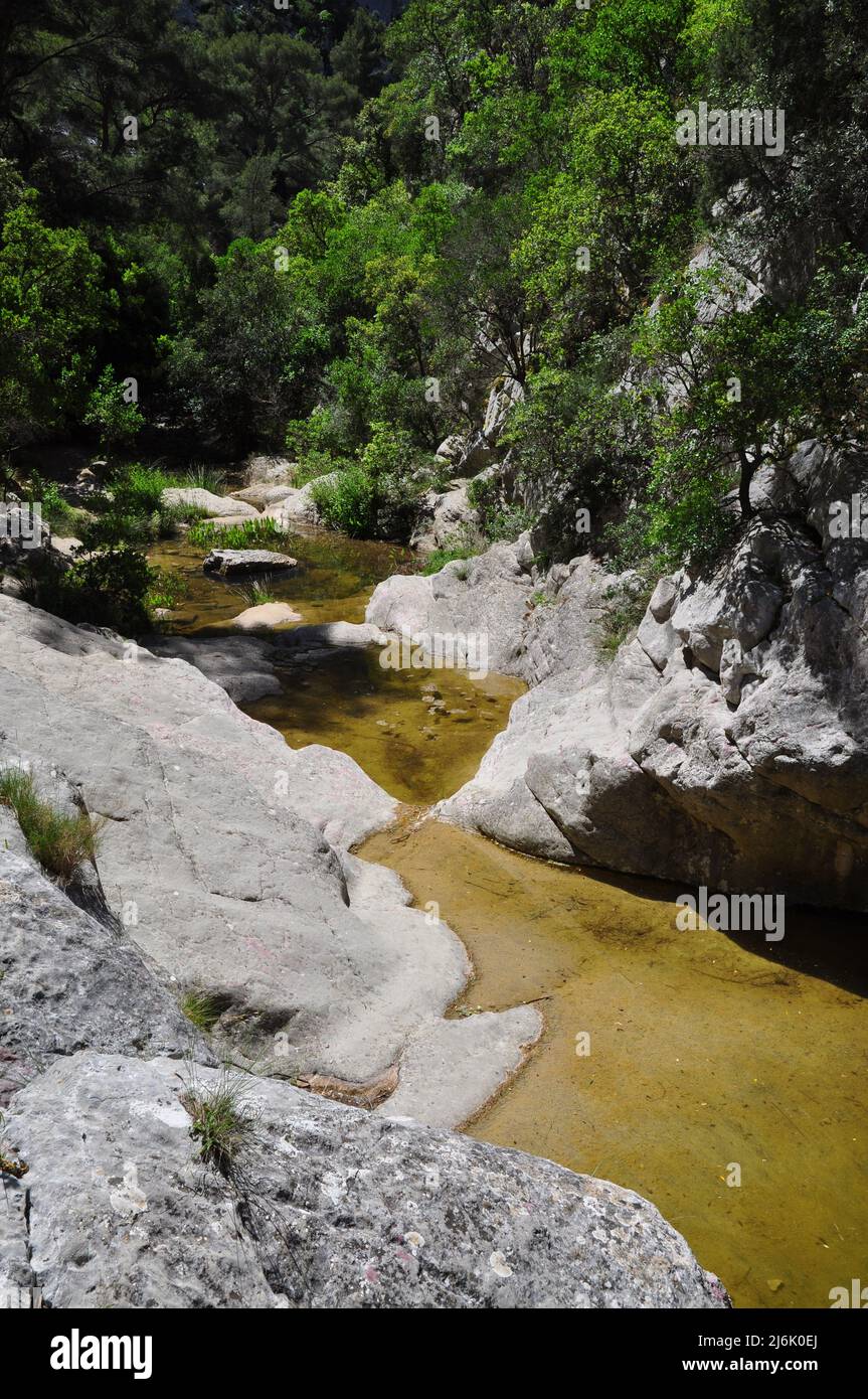 Gorges du Destel stream which can be torrential in heavy rains Stock ...