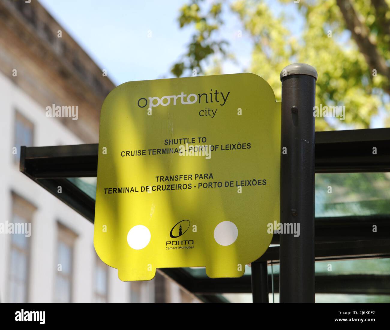 Shuttle Bus Stop for the Cruise Terminal, Porto, Portugal Stock Photo ...