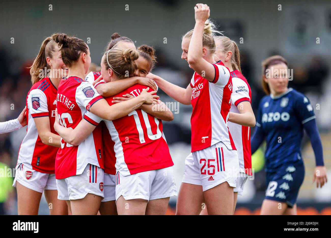 Arsenal’s Nikita Parris celebrates scoring their side's seventh goal of ...